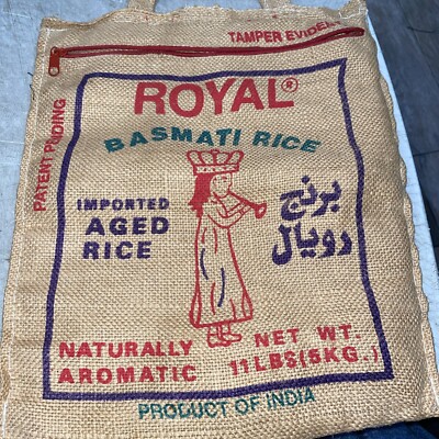 Vintage Royal Basmati Rice 11 LB (5KG) Burlap Bag with Zipper | eBay