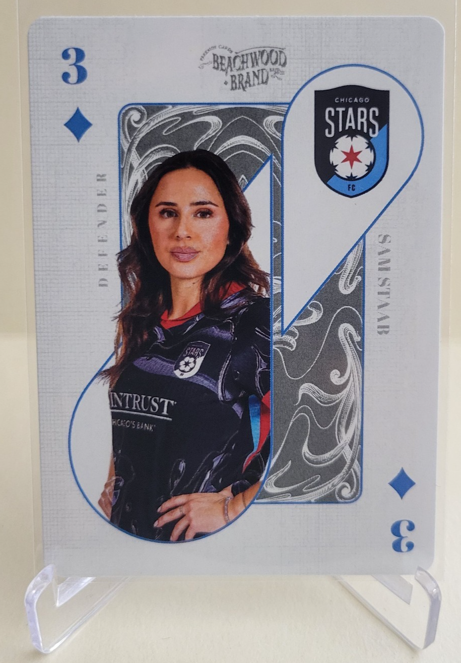 2025 PARKSIDE BEACHWOOD BRAND NWSL SAM STAAB PLAYING CARD THREE OF ...
