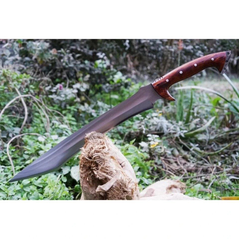Custom Handmade Carbon Steel Blade Survival Machete Sword| Hunting ...