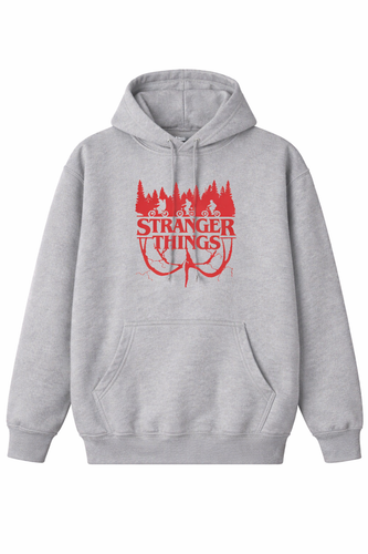 Stranger things light grey hoodie | eBay UK