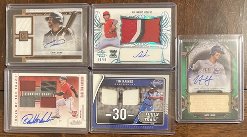 5 Card MLB Relic Auto/Relic Lot!! 4 Patch Autos, 1 Patch! See Desc for ...