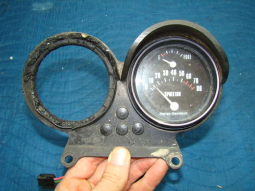 Harley FXRP tach fuel gauge & gaugemount FXR Police FXRT FXRD WOW ...