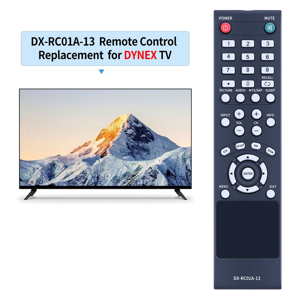 DX-RC01A-13 Remote Control For Dynex TV DX-32L200NA14 DX32L200NA14 DX ...