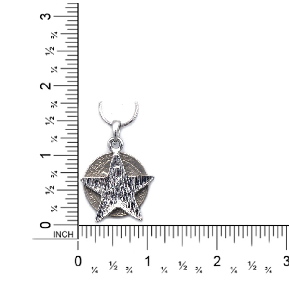 Clear Hot Pink Crystal Two Tone Color 1 Inch Star Pendant Necklace ...