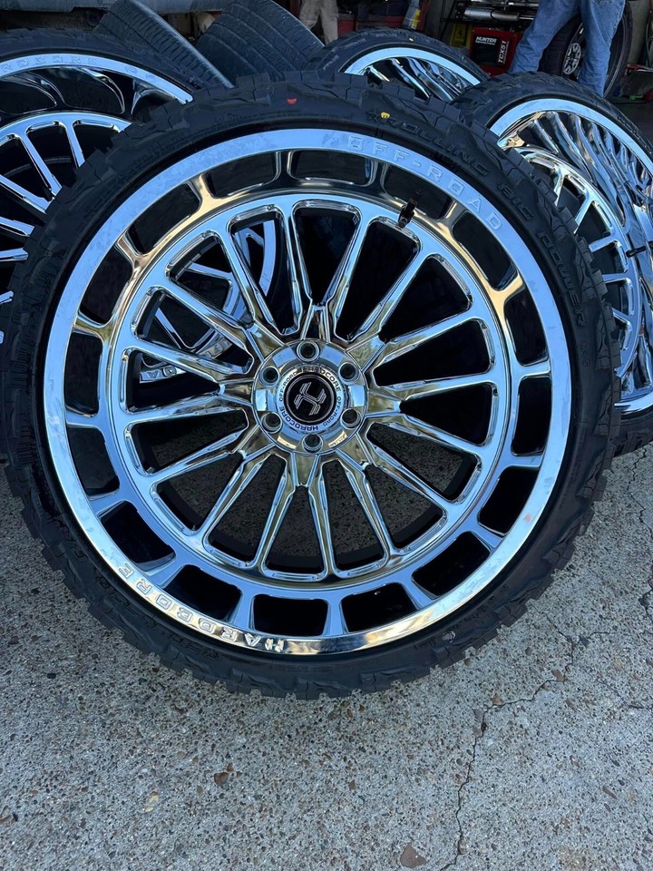 24x12 Hardcore HC24 Wheels rim tire 3053524Tires -44 Chrome 6x139 GMC ...