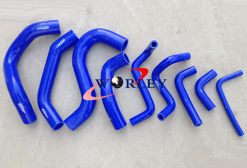 Aluminum radiator +Blue hose FOR Patrol Y60 GQ 2.8L RD28T Turbo Diesel ...