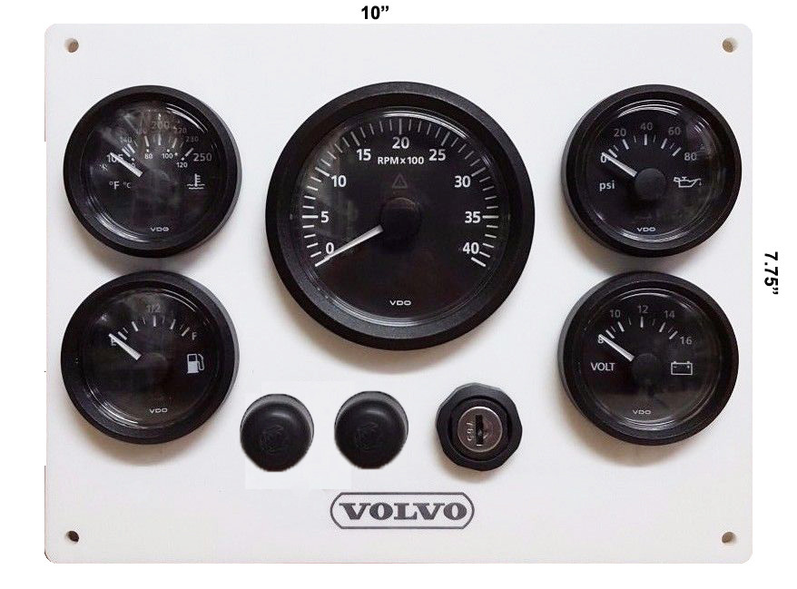 Volvo Engine Marine instrument Panel Pre Wired , VDO viewline Gauges ...