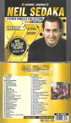 NEIL SEDAKA-STEREO SINGLES COLLECTION V.2 + RARE DEMOS-2 CDs-57 CUTS | eBay