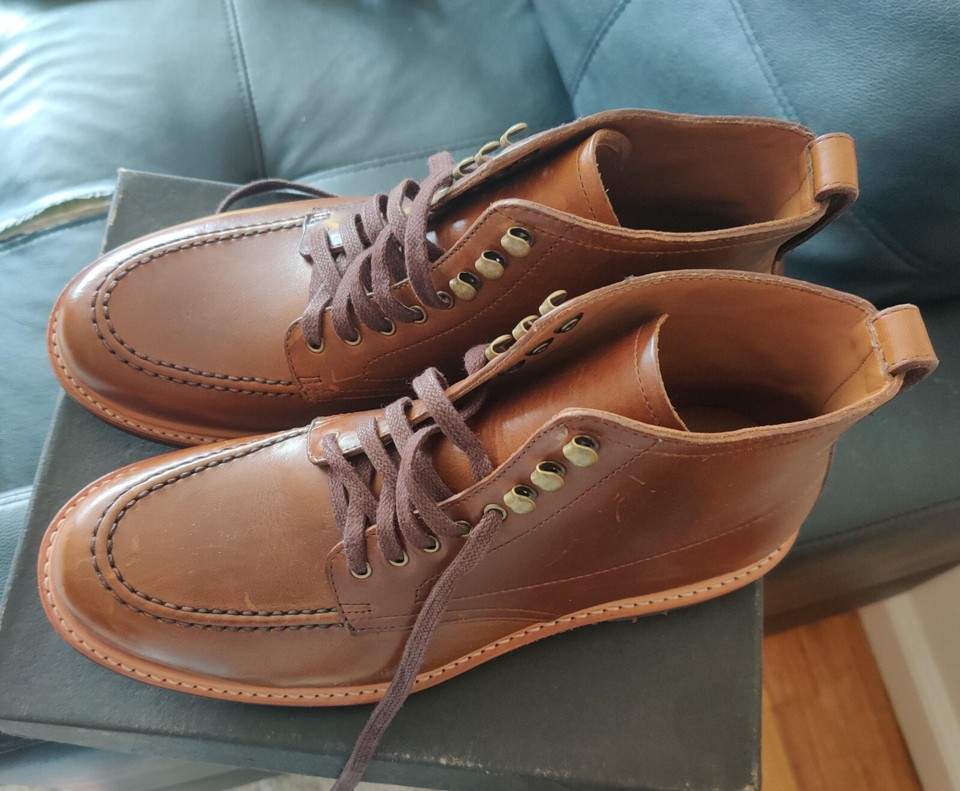 NIB J. crew Kenton Pacer Boots in Burnished Tobacco Chromexcel size 9 ...
