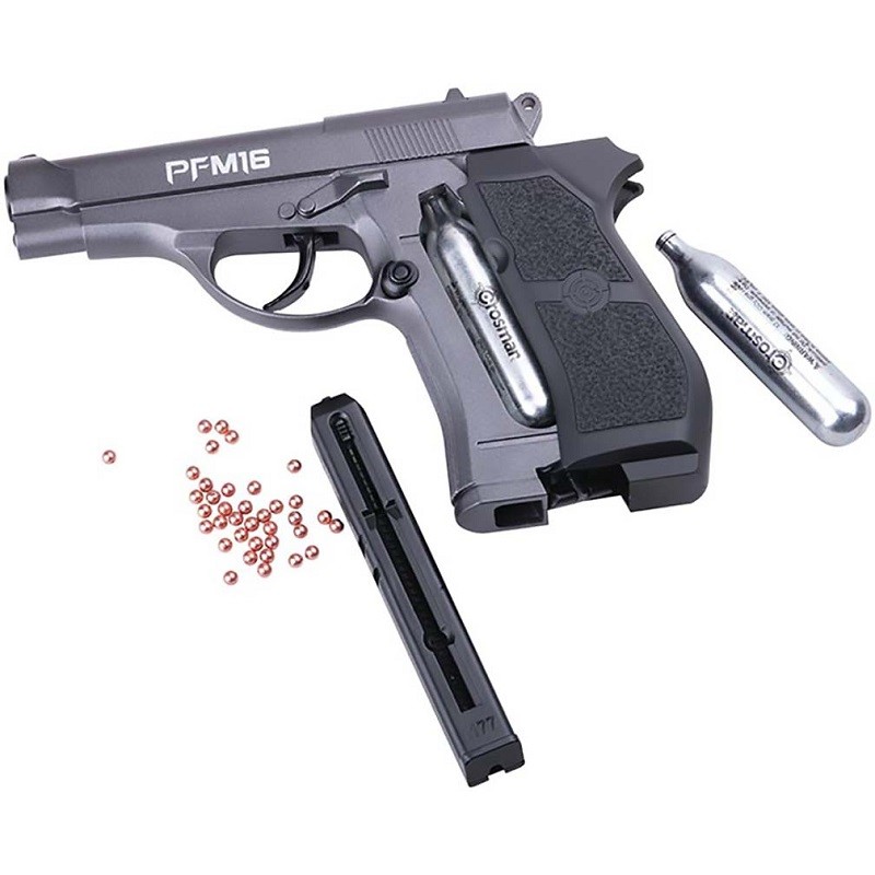 Crosman PFM16 CO2 Semi-Auto Full Metal Compact BB Air Pistol .177 Cal ...