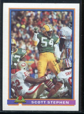 1991 Topps Bowman Football Scott Stephen #165 Green Bay Packers ...