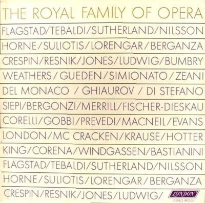 OPERA GREATS "THE ROYAL FAMILY OF OPERA" (3 LP) PREMIUM QUALITY USED LP ...