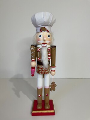 New Peppermint Gingerbread Chef Nutcracker Baker - 15" | eBay