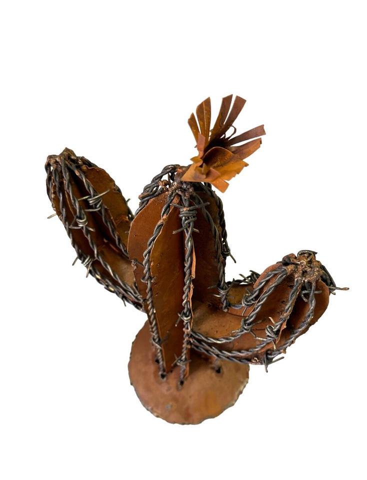 SAGUARO METAL ART , RUSTED METAL , PATIO , CACTUS , BARBWIRE , RUST | eBay