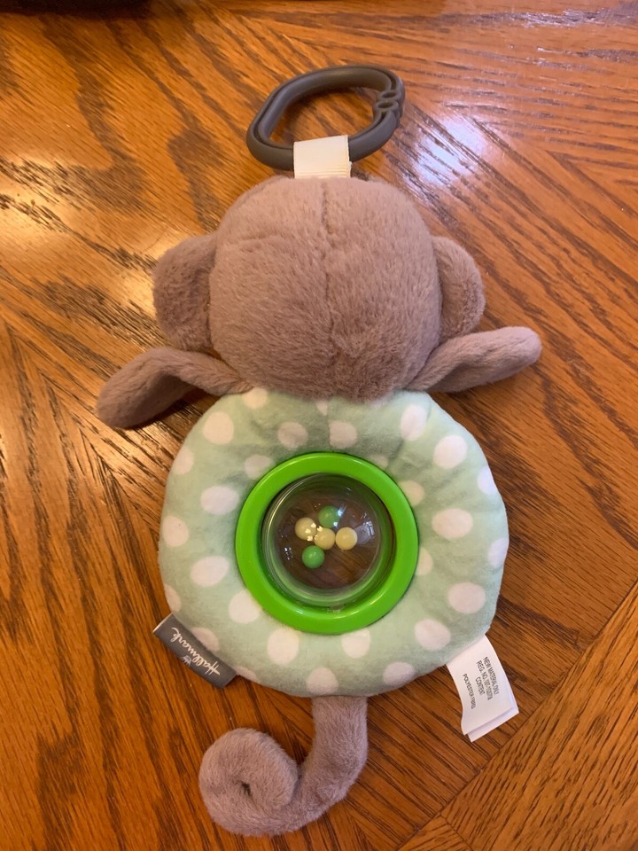 EUC Nice Baby Hallmark Plush Monkey Rattle Great for Carseat and ...