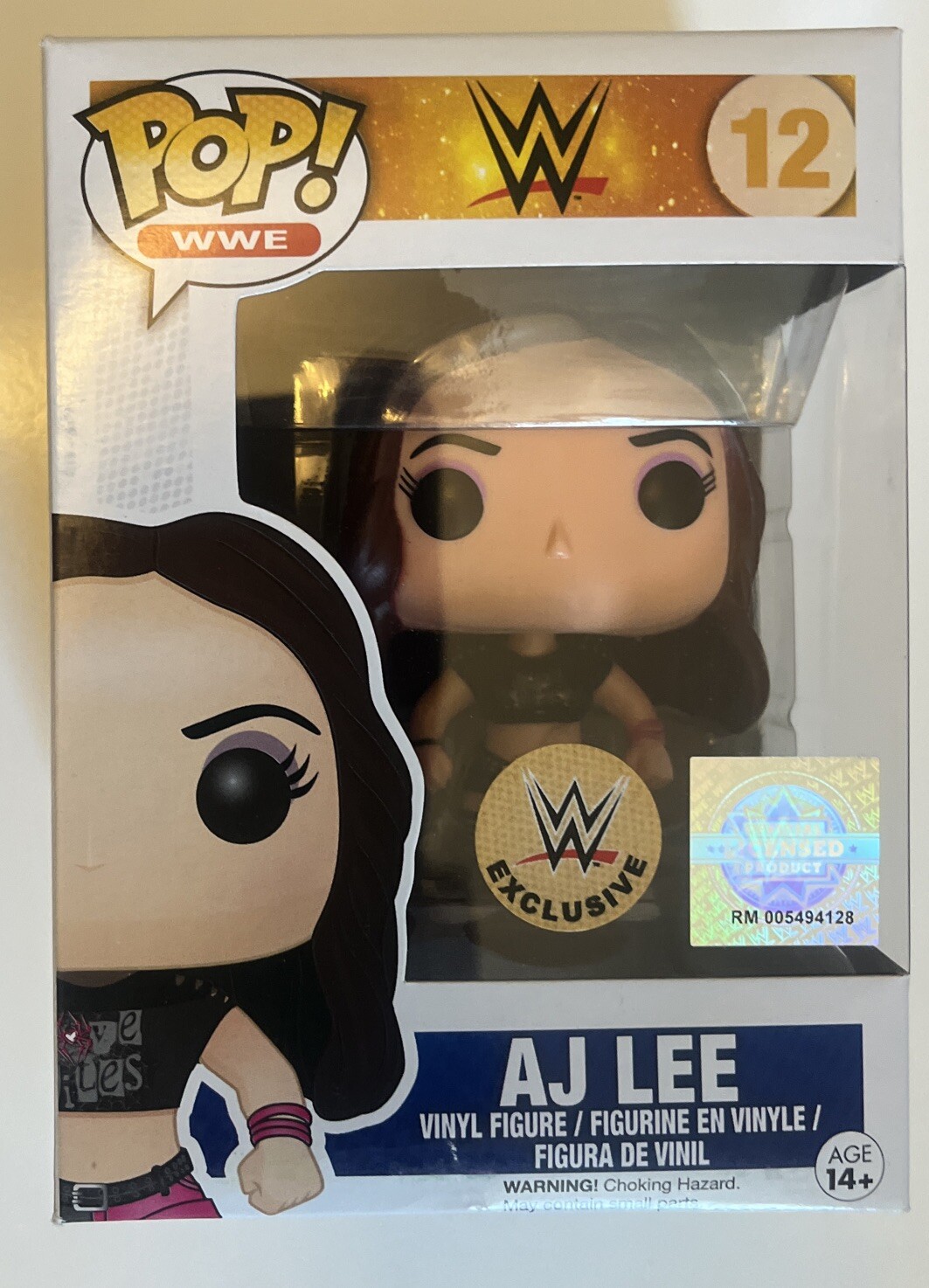 Funko Pop! AJ Lee #12 WWE Exclusive Retired Vaulted Vinyl Figure W ...