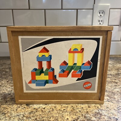Vintage Wooden Building Blocks HEROS Made in West Germany | eBay