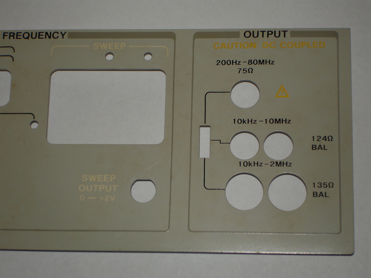 HP 3335A Synthesizer/Level Generator 75 ohm Front Panel 03335-04303 | eBay