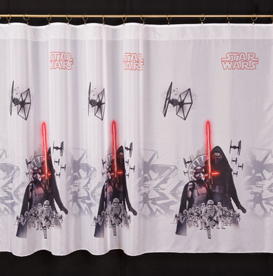 STAR WARS HEROES WINDOW DECORATIONS VOILE READY MADE KIDS NET CURTAINS ...