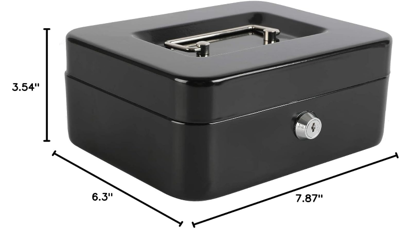 Security Money Box Fire Proof Lock Safe Storage Cash Gun Jewelry ...