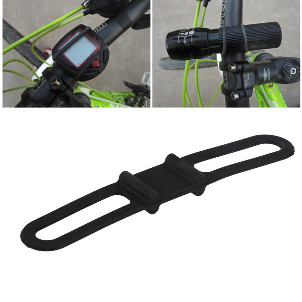 10 pcs Silicon Strap Mountain Road Bike Torch Phone Flashlight Bands ...