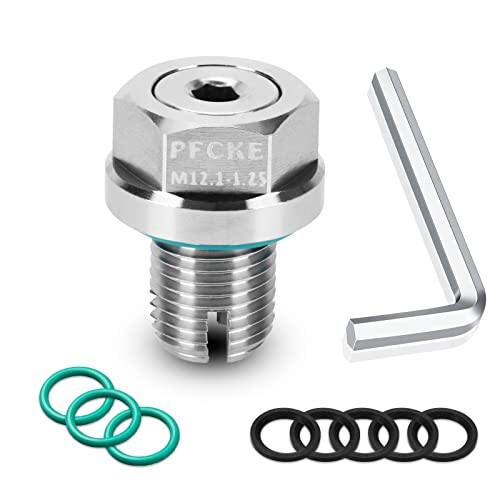 mm Oil Drain Plug Oversize Piggyback, Stainless Steel Self M12.1-1.25x ...