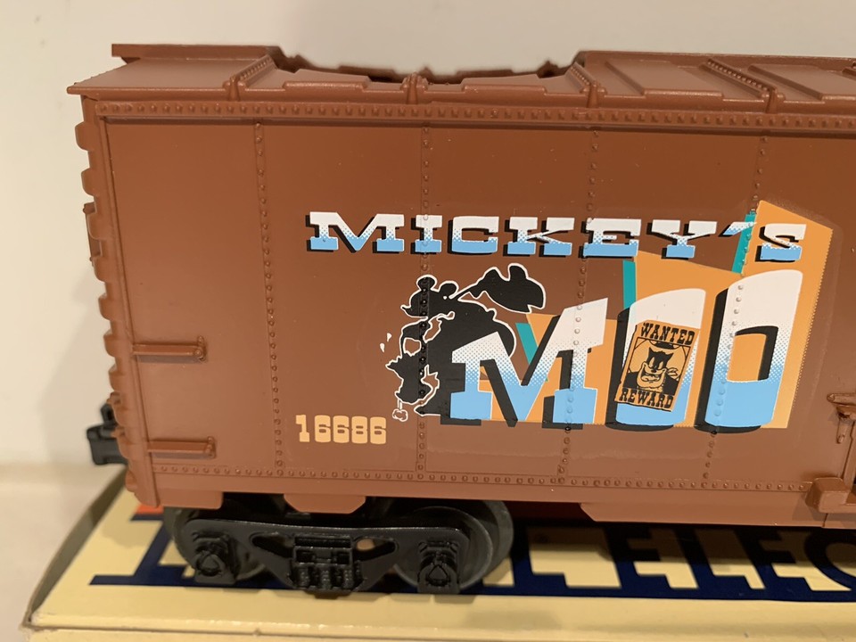 LIONEL MICKEY MOUSE & BAD PETE ANIMATED BOXCAR 6-16686! O GAUGE DISNEY ...