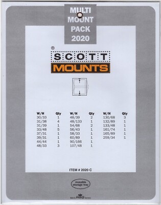 Prinz Stamp Mounts Assortment Pack - 35 Clear Mounts - Scott 2020C | eBay