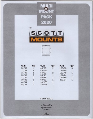 Prinz Stamp Mounts Assortment Pack - 35 Clear Mounts - Scott 2020C | eBay