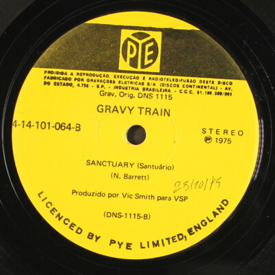 GRAVY TRAIN: climb aboard the gravy train / sanctuary PYE 7" Single 33 ...
