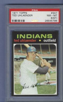 1971 Topps - #347 Ted Uhlaender - Cleveland Indians - PSA NM 8(ST) | eBay