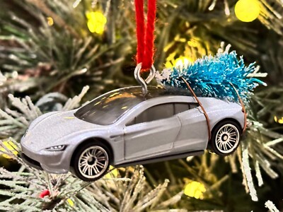Matchbox Tesla Roadster Electric Car Christmas Tree Ornament Handmade ...