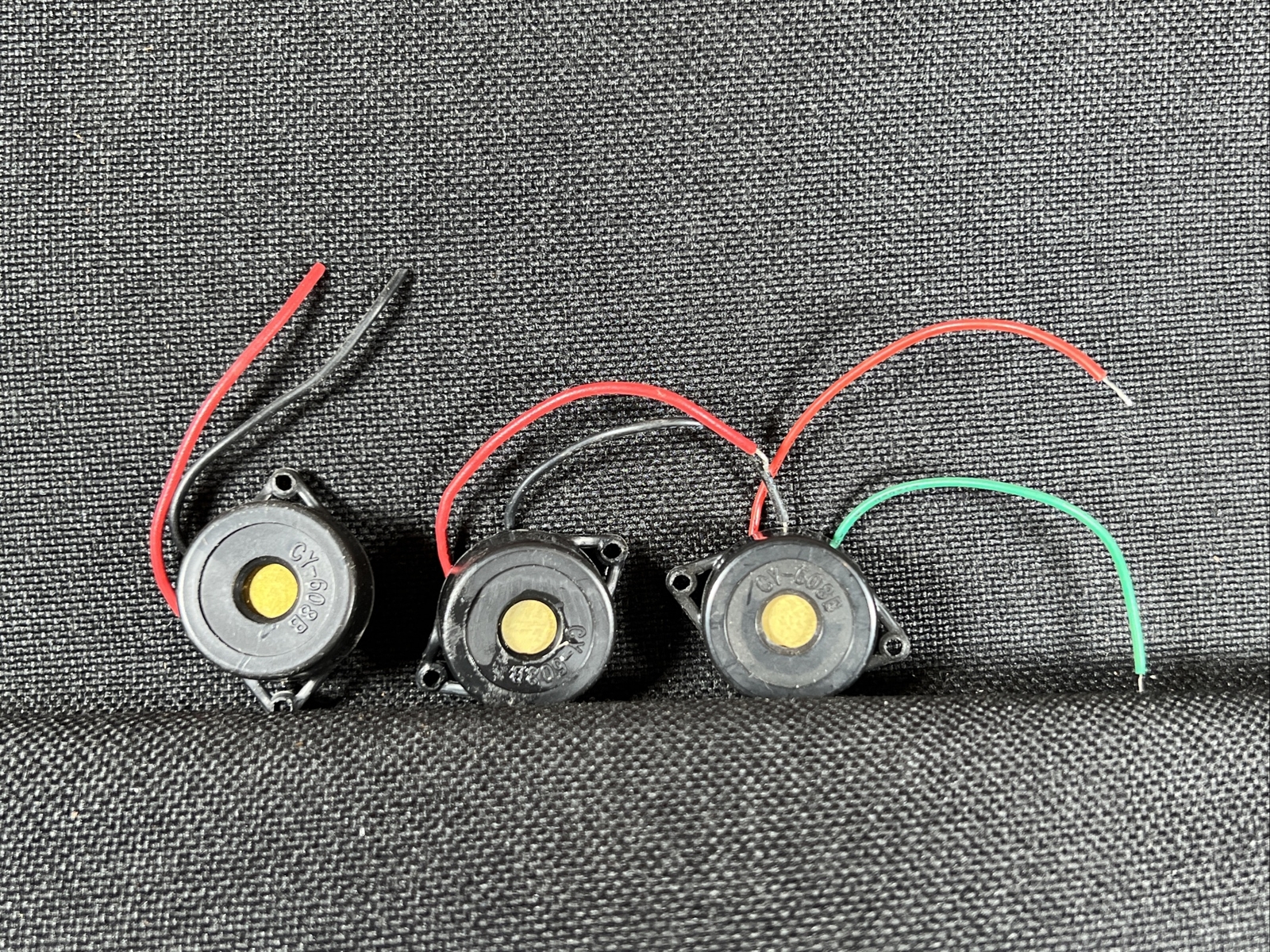 Lot of 3 CY-608B Active Piezoelectric Buzzers with Lead Wires 1.5-3 VDC ...