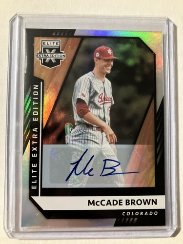 2021 McCade Brown Panini Elite Extra Edition Signatures #104 - Colorado ...