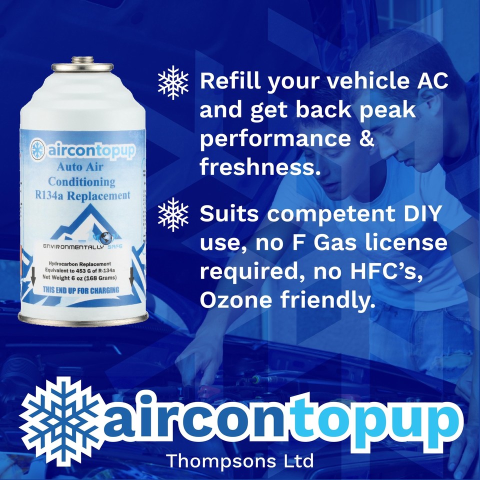 Complete DIY Car Aircon Topup Recharge Kit DIY Regas With Hose For R134 ...