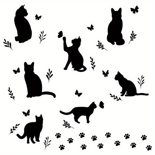 1pc PVC Wall Stickers for Wall tion Cat Shape 250x670mm | eBay