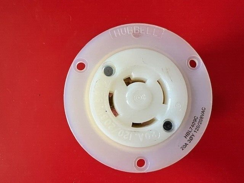 Hubbell HBL 7409C 20A 120/208 30Y Non Nema Flanged Receptacle | eBay
