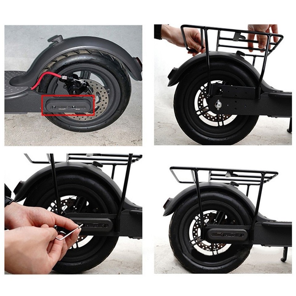 Electric Scooter Rear Rack Storage Shelf DIY Fittings Luggage Travel ...