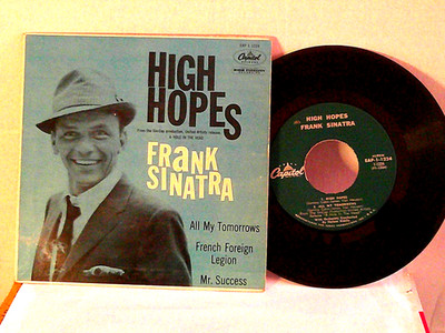 Frank Sinatra,Cap.EAP 1224"High Hopes"US,7" EP w P/C,1957,turquoise ...