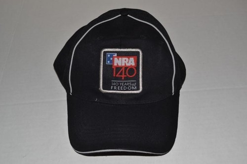 HIT WEAR NRA 140 YEARS OF FREEDOM BLACK CAP STRAPBACK HAT SIZE ...