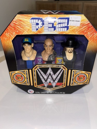 PEZ WORLD WRESTLING FEDERATION 3 PRO WRESTLER DISPENSERS W/CANDY 2016 ...