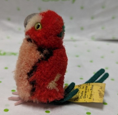 Tiny Pom Steiff Parrot Bird 7484/06 Rivet Button | eBay