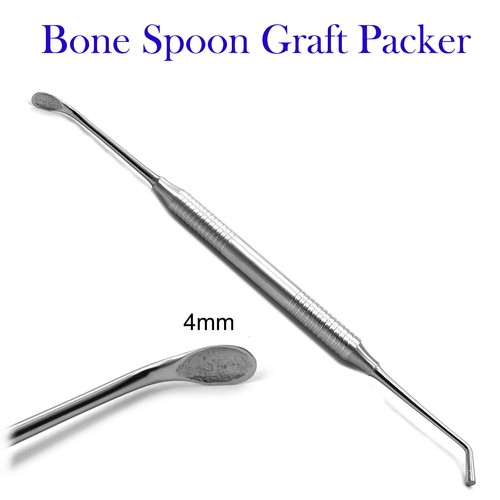 Bone Spoon Graft Packer 4mm Plugger Periodontal Implant Grafting Dental ...