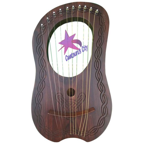 Lyre Harp Engraved Celtic Design 10 Metal Strings Lyra Harps Ten String ...