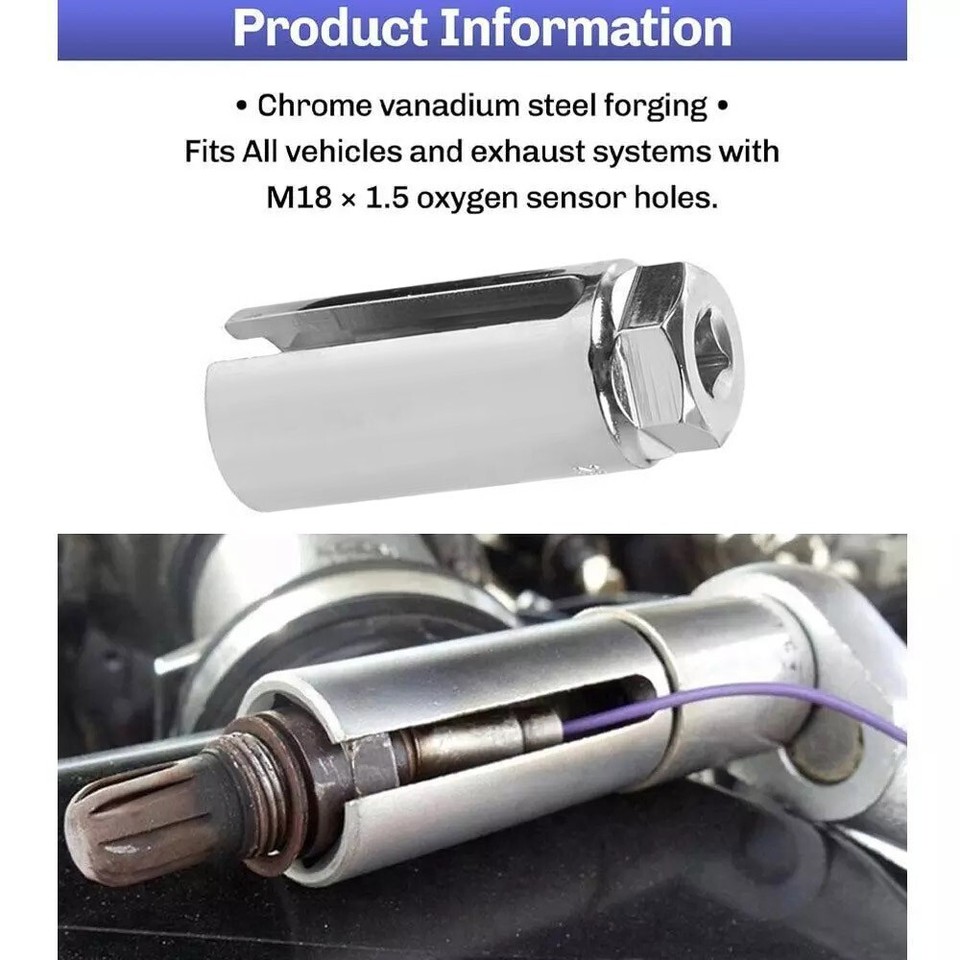 5Pcs O2 Oxygen Sensor Socket Wrench 3/8" 1/2" 22mm Auto Repair ...