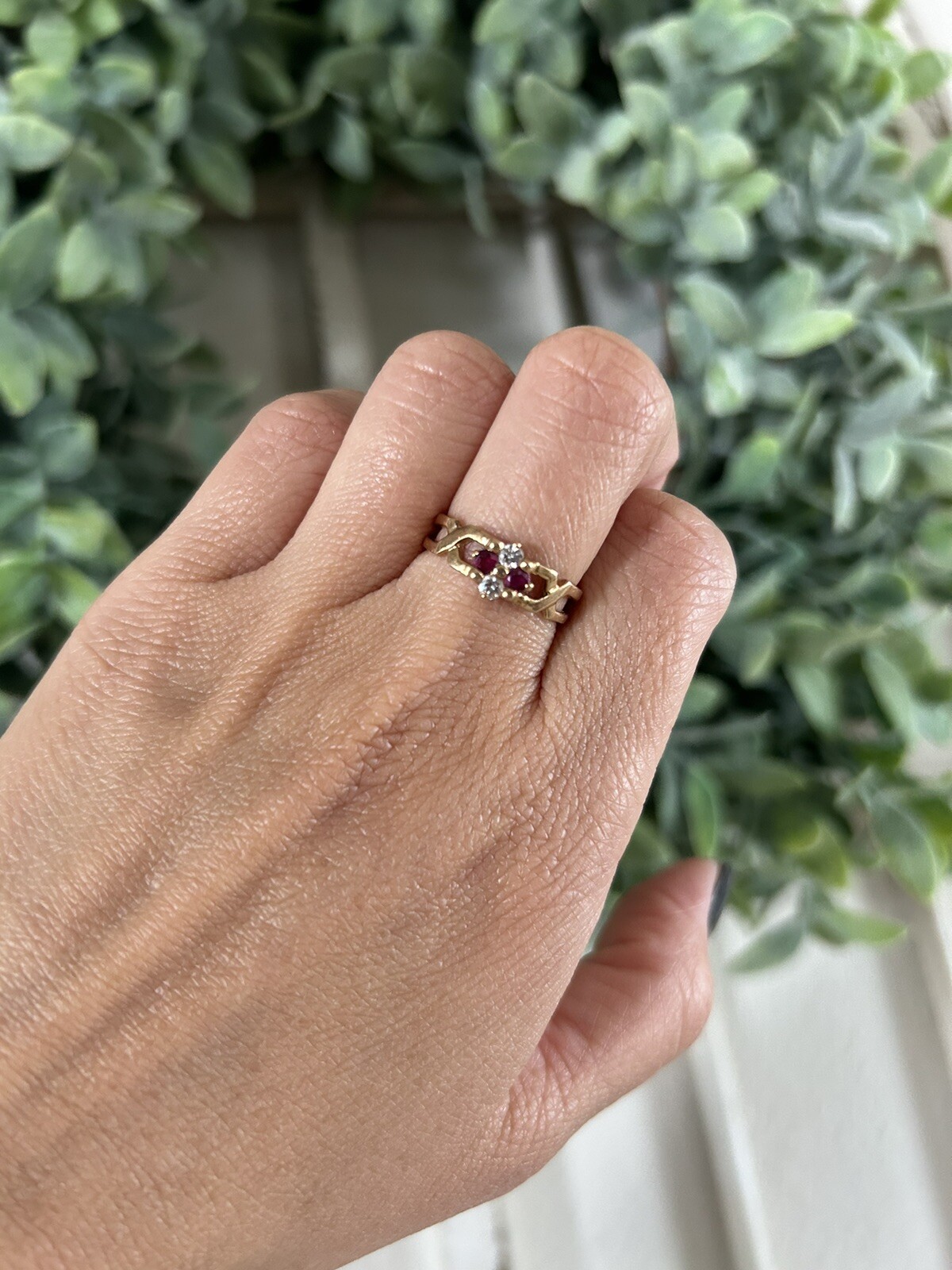 Vintage 14k ruby diamond ring | eBay