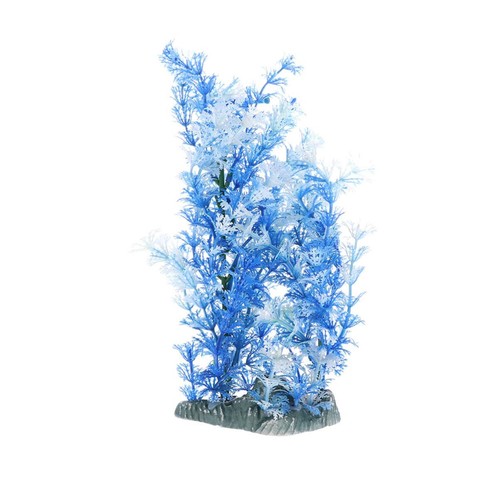 Aquarium Plastic Plants Large-Artificial Plastic Plant Blue Fish Tank ...