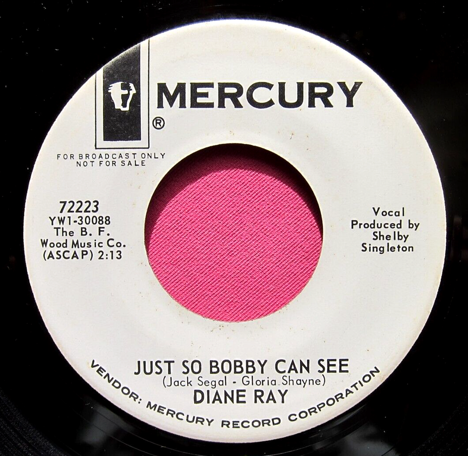 DIANE RAY - Snow Man / Just So Bobby Can See - clean Promo 45 rpm ...
