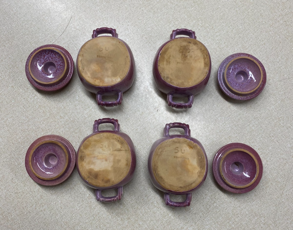 5u Frankoma Pottery Red Bud Sugar Bowls (with lids) - sets of 2 | eBay