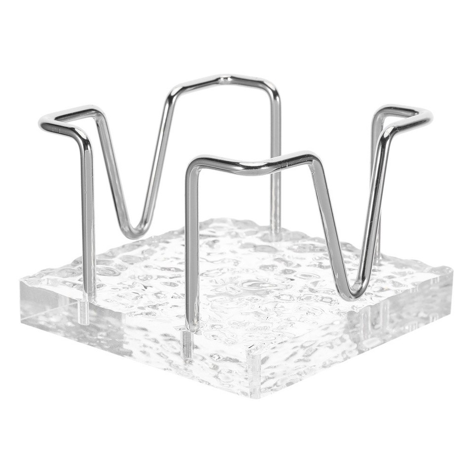 Desktop Memo Holder Stand: Acrylic Paperweight Card Holder - Metal Wire ...